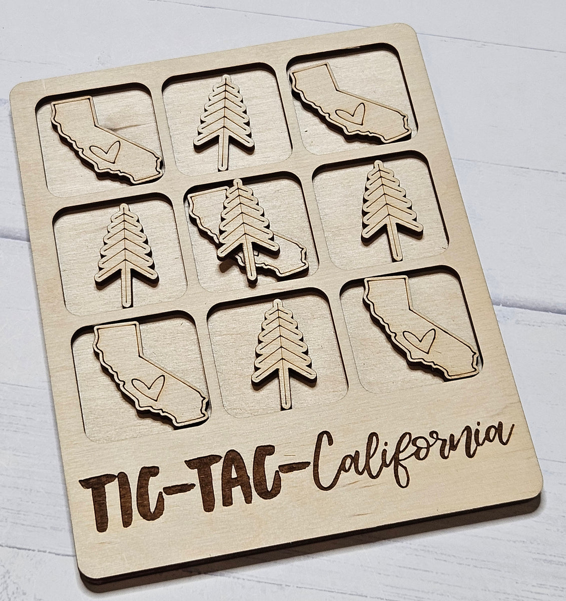 California Pine Tree Tic-Tac-Toe Game – The Trendy Traveler