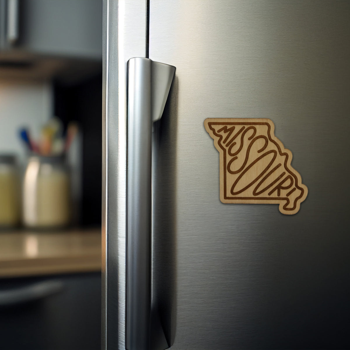 Missouri Word Art Engraved Wood Magnet – The Trendy Traveler